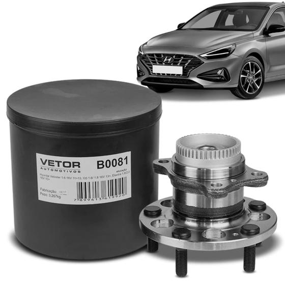 Cubo Roda Traseira Vetor Hyundai Elantra 2010 a 2022 Veloster 2011 a ...