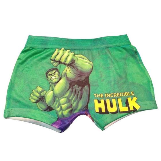 Cueca Box Infantil Menino Verde - Hulk - Personagens - Cueca Infantil ...