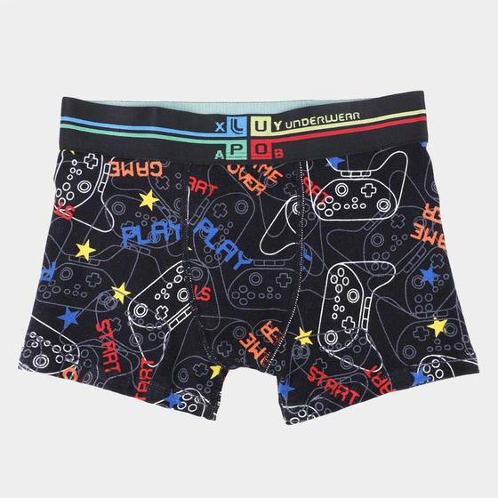Cueca Boxer Infantil Lupo Game - Cueca Infantil - Magazine Luiza