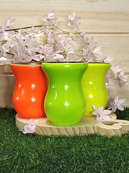 Cuia De Madeira Imbuia Colorida Neon - Mix Atacadista - Cuia para ...