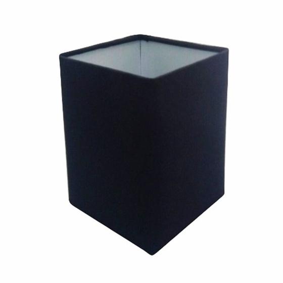 Cúpula em tecido quadrada abajur luminária cp-4007 25/16x16cm preto ...