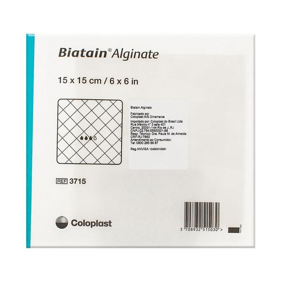 Curativo Biatain Alginato 15cm x 15cm com 1 Unidade - Coloplast ...