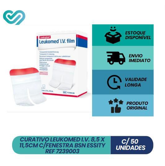 Curativo leukomed iv p/cateter 8,5 x 11,5cm c/fenestra bsn essity ref ...