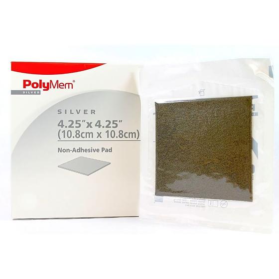 Curativo PolyMem Silver com Prata 1044 10.8x10.8cm - unidade - Polymen ...