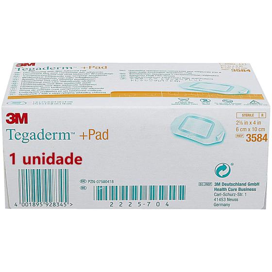 Curativo Tegaderm Pad 3M Cobertura Transp 3584 6x10cm - unidade ...