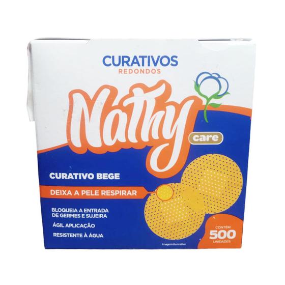 Curativos Redondos Cor Bege Para Pequenos Ferimentos 500 Unidades Nathy ...