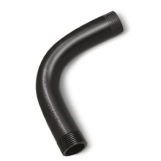 Curva 90 Para Eletroduto Rígido Roscavel Preto PVC 1" ELECON - Curva para Eletroduto - Magazine ...