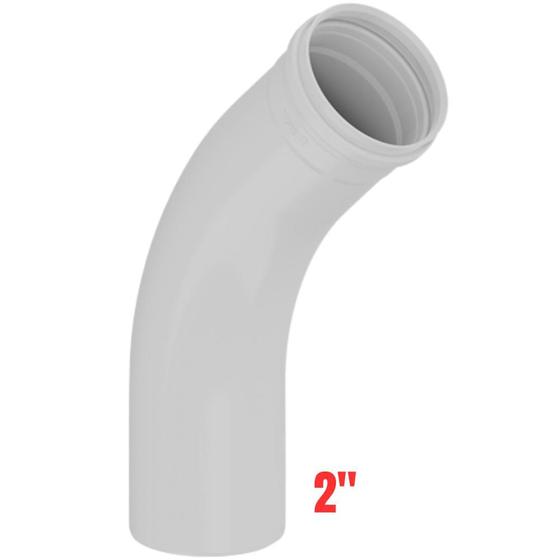 Curva De 45 Graus Curta PVC Branca Para Canos De Água De Esgoto De 2 ...