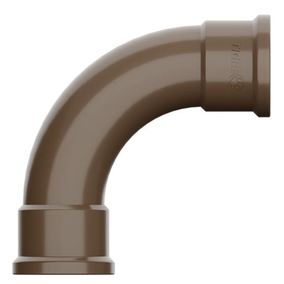 Curva Longa 90 Graus Soldavel 50mm Pvc Marrom Tigre - Conexão Hidráulica Curva - Magazine Luiza