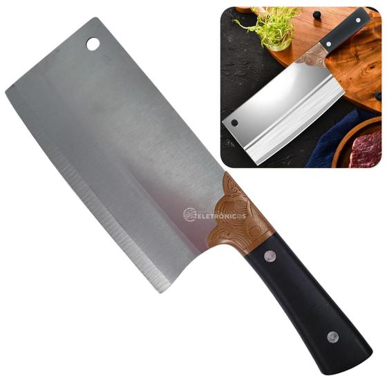 Cutelo Design Full Tang e Lâmina de 18cm para Corte Exato e Conforto no ...