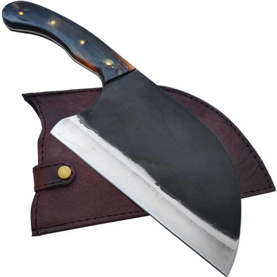 Cutelo Servio Artesanal Aço Cirúrgico Inox 420c Lâmina de 22cm Brut ...