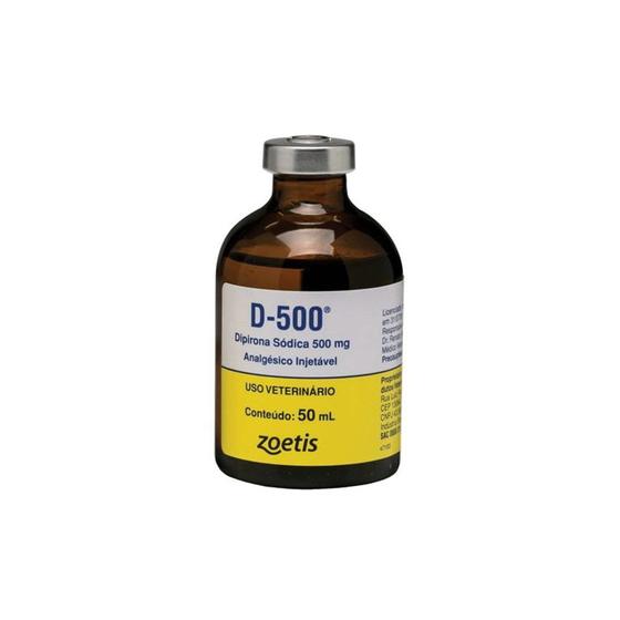 D-500 Dipirona Sódica 500mg em Frasco de 50ml - Zoetis - Medicamentos ...