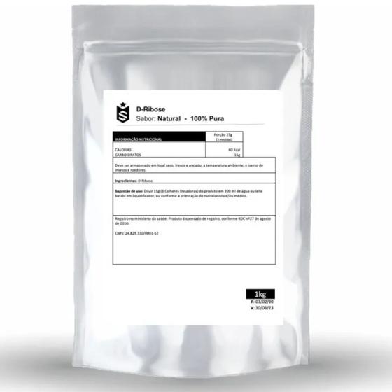 D - Ribose 250g - 100% Puro Importado - Soldier Nutrition - Soldiers ...