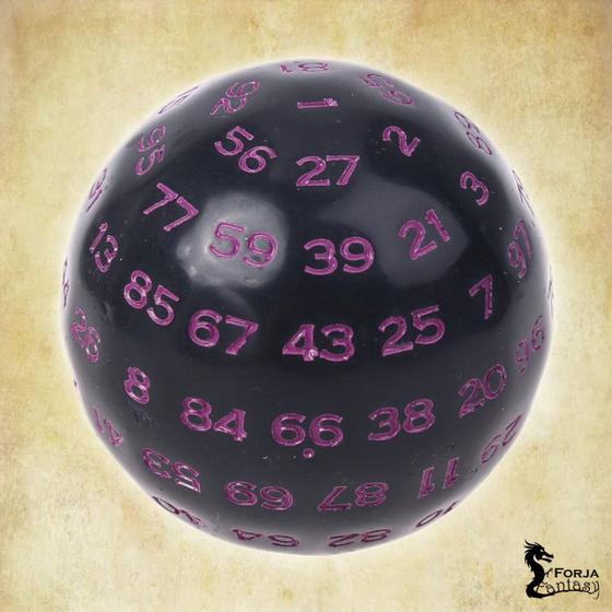 Dado D100 Preto - RPG - T&G - Dados - Magazine Luiza