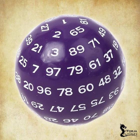 Dado D100 Púrpura - RPG - T&G - Dados - Magazine Luiza