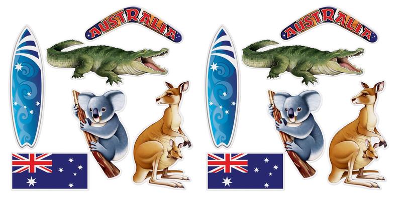 Decoração de parede Beistle Australian Paper Cutouts Australian Day ...