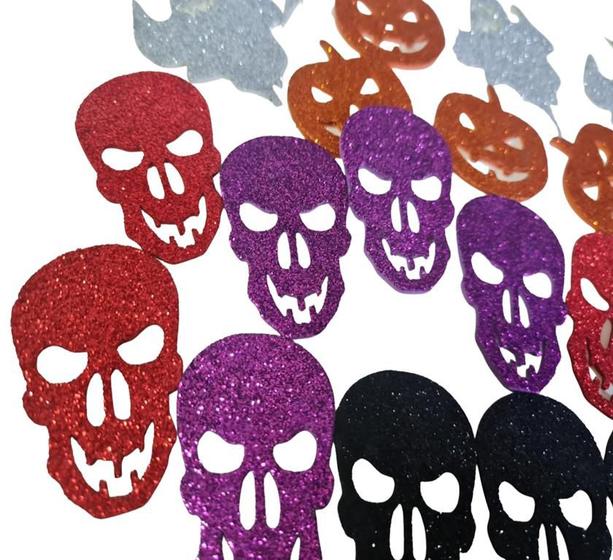 Decoração festa Halloween mini figuras em EVA glitter 48un - Lynx ...