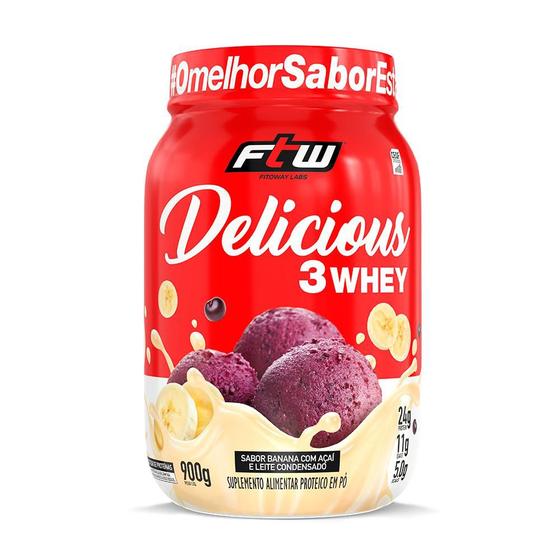 Delicious 3 Whey 900G Sabores Ftw - Whey Protein - Magazine Luiza
