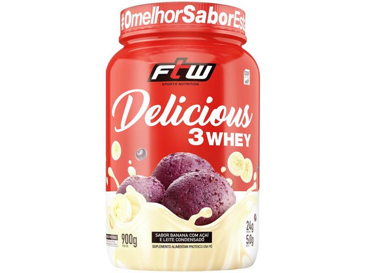 Delicious Whey 3W - 900g - Banana com açaí e leite condensado - FTW ...