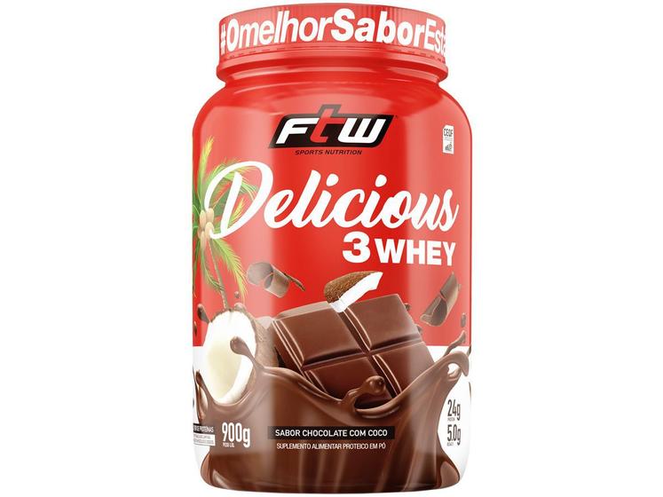 Delicious Whey 3W - 900g - Chocolate Com Coco - FTW - Whey Protein ...