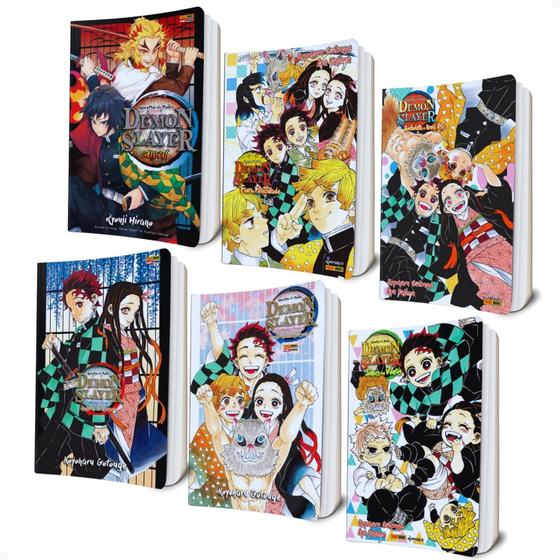 Demon Slayer Mangá KIT com os 6 Volumes EXTRAS de Kimetsu No Yaiba ...