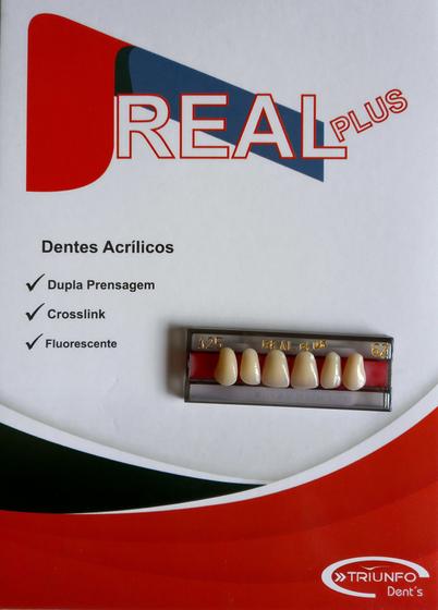 Dente Acrilico Provisorio Protese Resina - A25 Dupla Prensagem ...