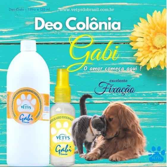 Deo Colônia Gaby 120ml Cães E Gatos - Vetys do Brasil - Outros Pet Shop ...