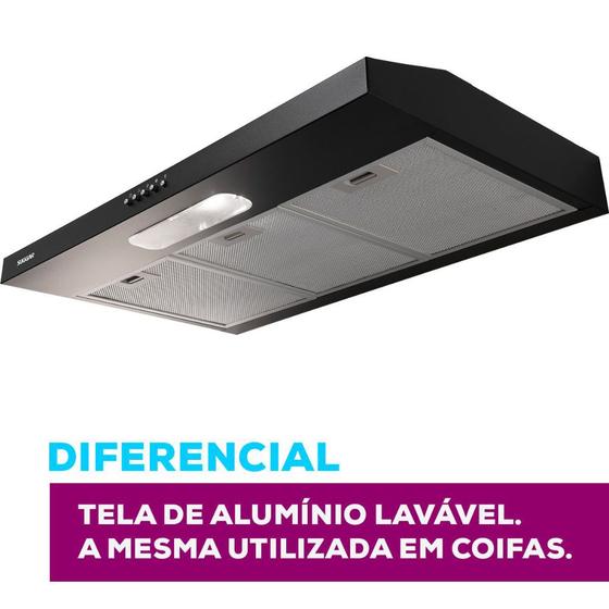 Depurador Slim Suggar DPS181PT / DPS182PT 80cm 3 Velocidades Preto ...