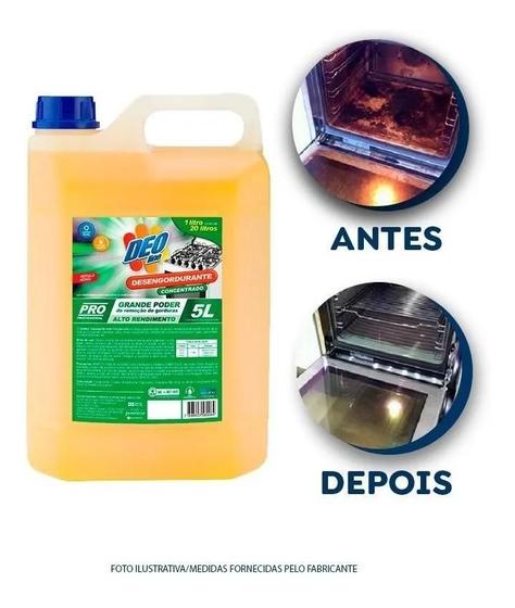 Desengordurante Desincrustante Fritadeira Industrial Churrasqueira Limpa Chapa Forno 5L Deoline ...