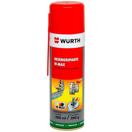 Desengripante Lubrificante Spray W-max Wurth - 300 ml - Desengripante ...
