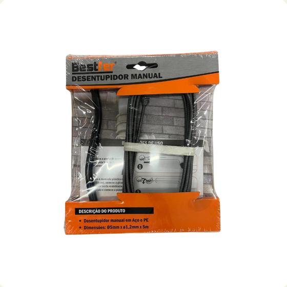 Desentupidor 5 Metros Manual Tubulação Cano Esgoto Calha Pia Pratico ...