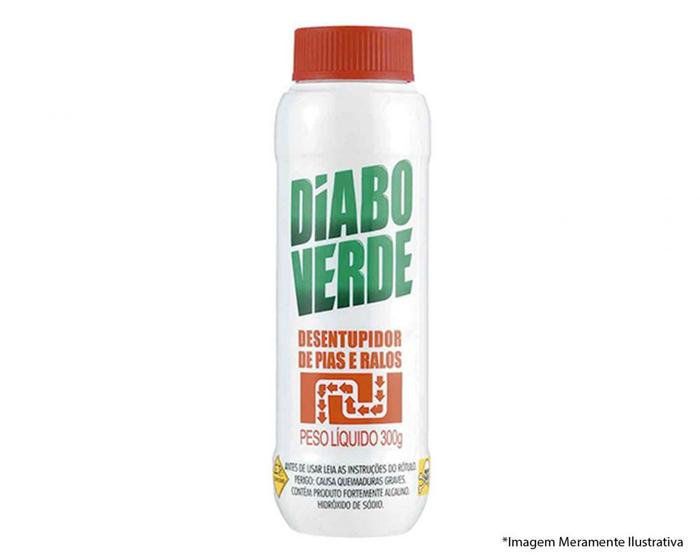 Desentupidor Pia/Ralo Diabo Verde 300G - Limpador Desincrustante ...