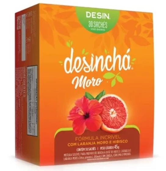 Desinchá Moro: Laranja Moro e Hibisco com 30 sachês de 1,5g-Desincha ...