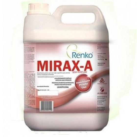 Desinfetante Pronto para Usar sem Perfume Mirax A 5L 1 UN Renko - Desinfetante - Magazine Luiza