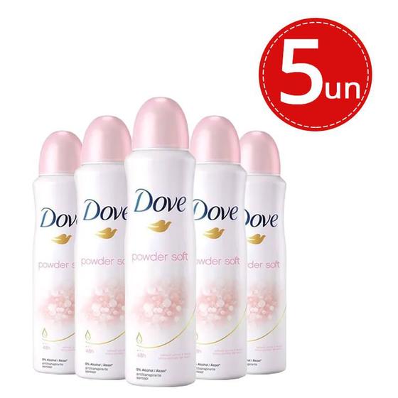 Desodorante Aerosol Dove Powder Soft 89g/150ml - 5 Unidades ...