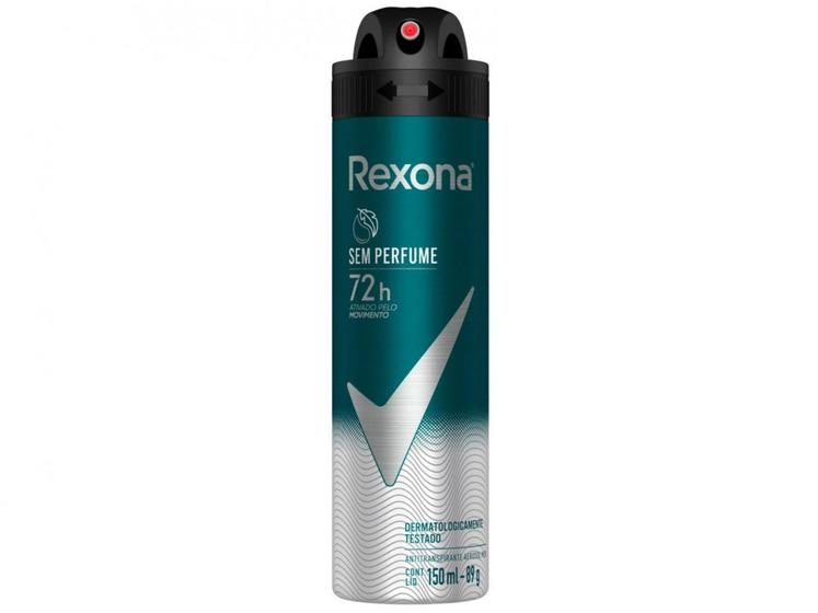 Desodorante Antitranspirante Aerossol Rexona - sem Perfume Masculino 72 ...