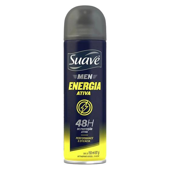 Desodorante Antitranspirante Suave Men Energia Ativa Aerossol 150ml ...
