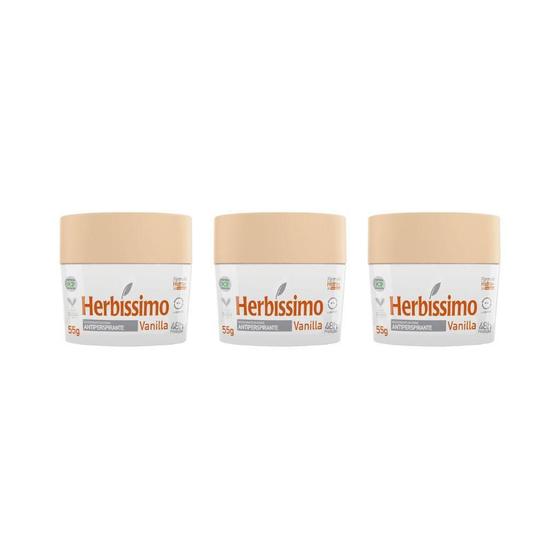 Desodorante Creme Herbissimo 55 G Vanilla - Kit C/3Un - Herbíssimo ...