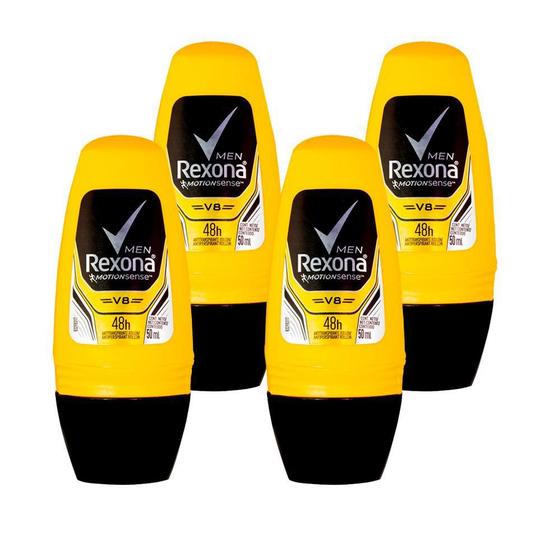 Desodorante Rollon Rexona V8 Men Motionsence (Kit Com 4) - Desodorante ...