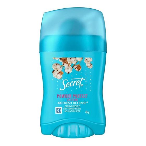 Desodorante Secret Powder Protect Cotton Barra Invisível 45g ...