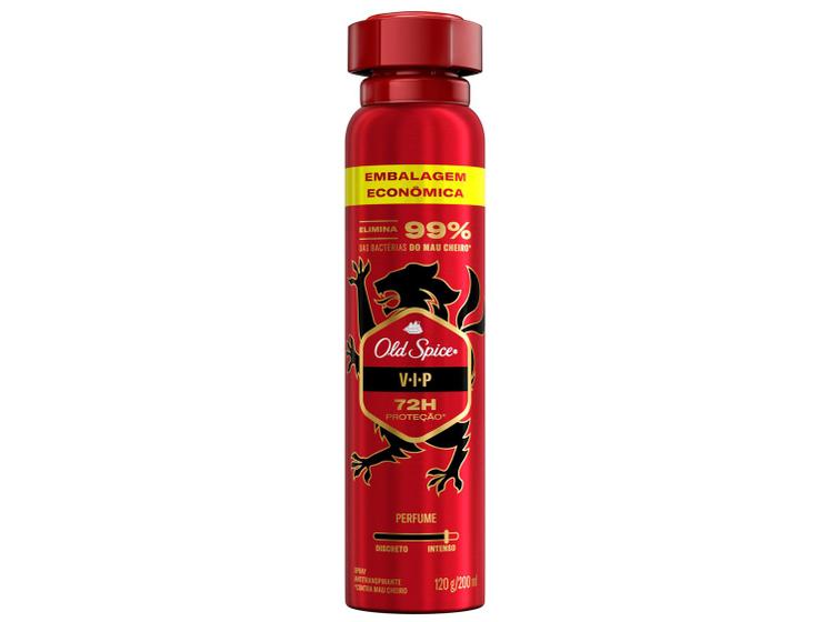 Desodorante Spray Antitranspirante Old Spice VIP Masculino 72 Horas ...
