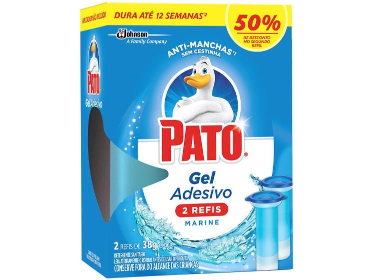 Desodorizador Sanitário Gel Adesivo Pato - Marine Refil 130g - Pastilha ...
