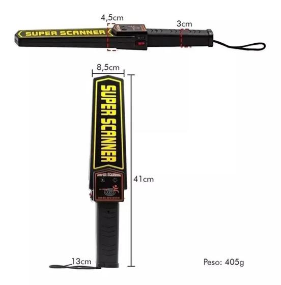 Detector De Metais Portátil Scanner D Segurança Profissional - super ...