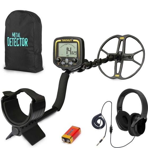 Detector De Ouro Metais Profissional Tx-850 Bobina Grande A Prova D ...