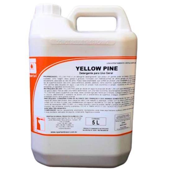 Detergente Concentrado Desengraxante e Desengordurante para Limpeza Geral Yellow pine 5L Spartan ...