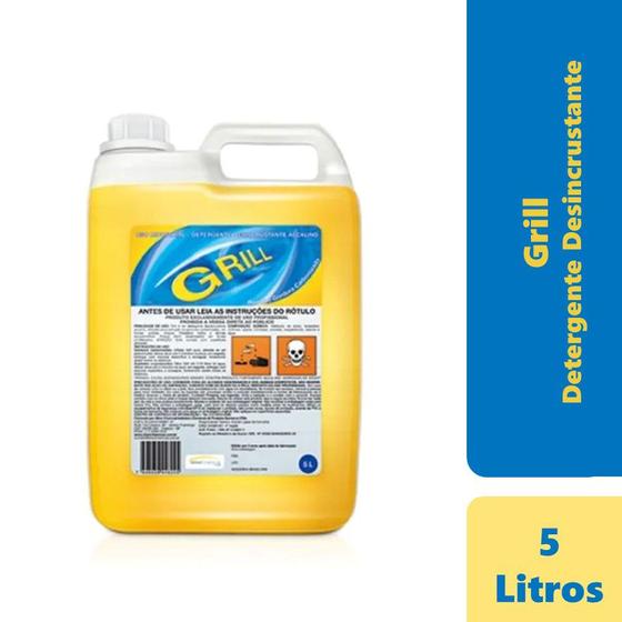 Detergente Desincrustante Limpa Grelha Coifa Forno Grill 5 Litros - Limpador Desincrustante ...