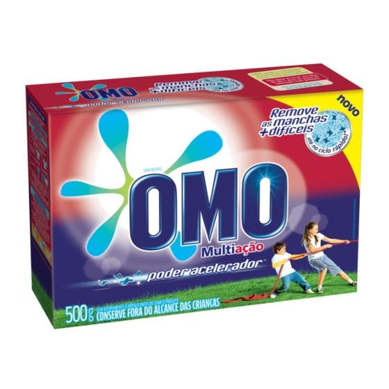 Detergente em Pó Omo Multiação - 500g - UNILEVER - Sabão em Pó ...