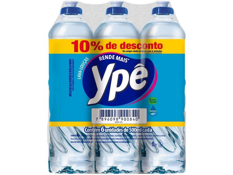Detergente Líquido Ypê Clear - 500ml 6 Unidades - Detergente - Magazine ...
