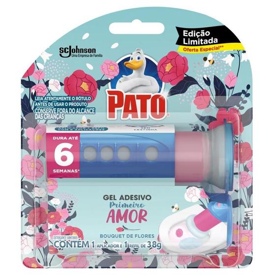 Detergente Sanitário Pato Gel Adesivo Bouquet de Flores Primeiro Amor ...