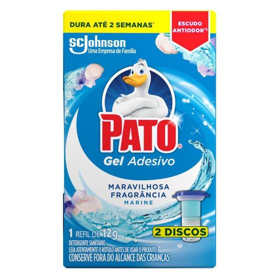 Detergente Sanitário Pato Gel Adesivo Mini Refil Marine 12g - Pastilha ...